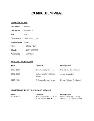 Curiculum Vitae | PDF