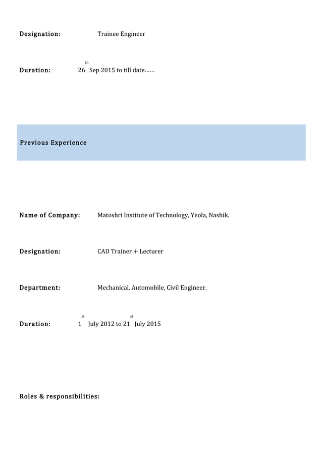 BE EXP Resume_Jaydeep | PDF