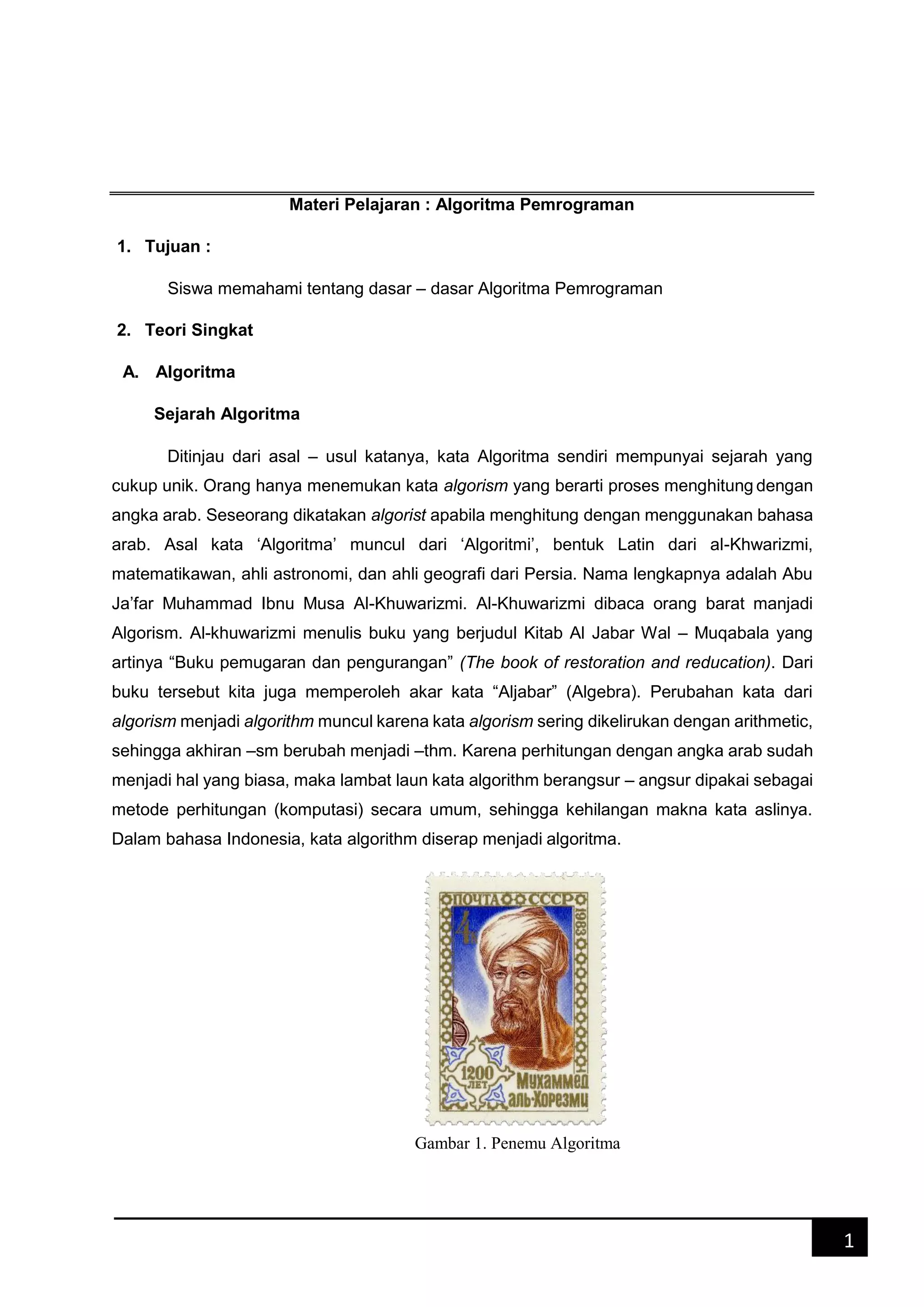 Algoritma Pemrograman | PDF