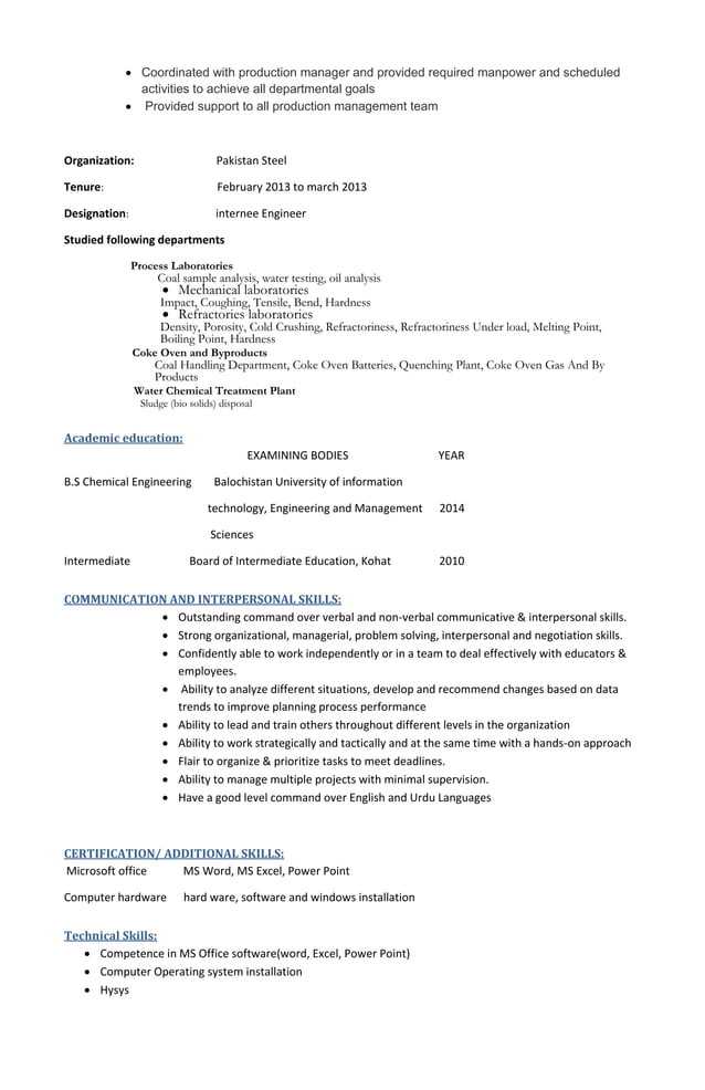 SYED SAJID HUSSAIN CV (2) | PDF