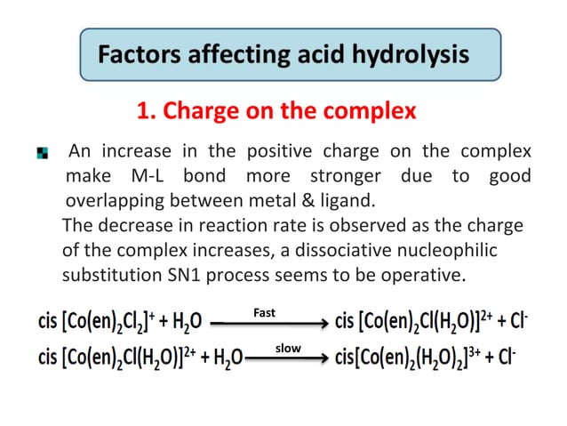 Acid Base Hydrolysis in Octahedral Complexes | PPTX | Chemistry | Science