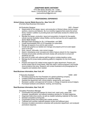 J Marc-Anthony-Resume | DOC | Publishing Industry | Industries