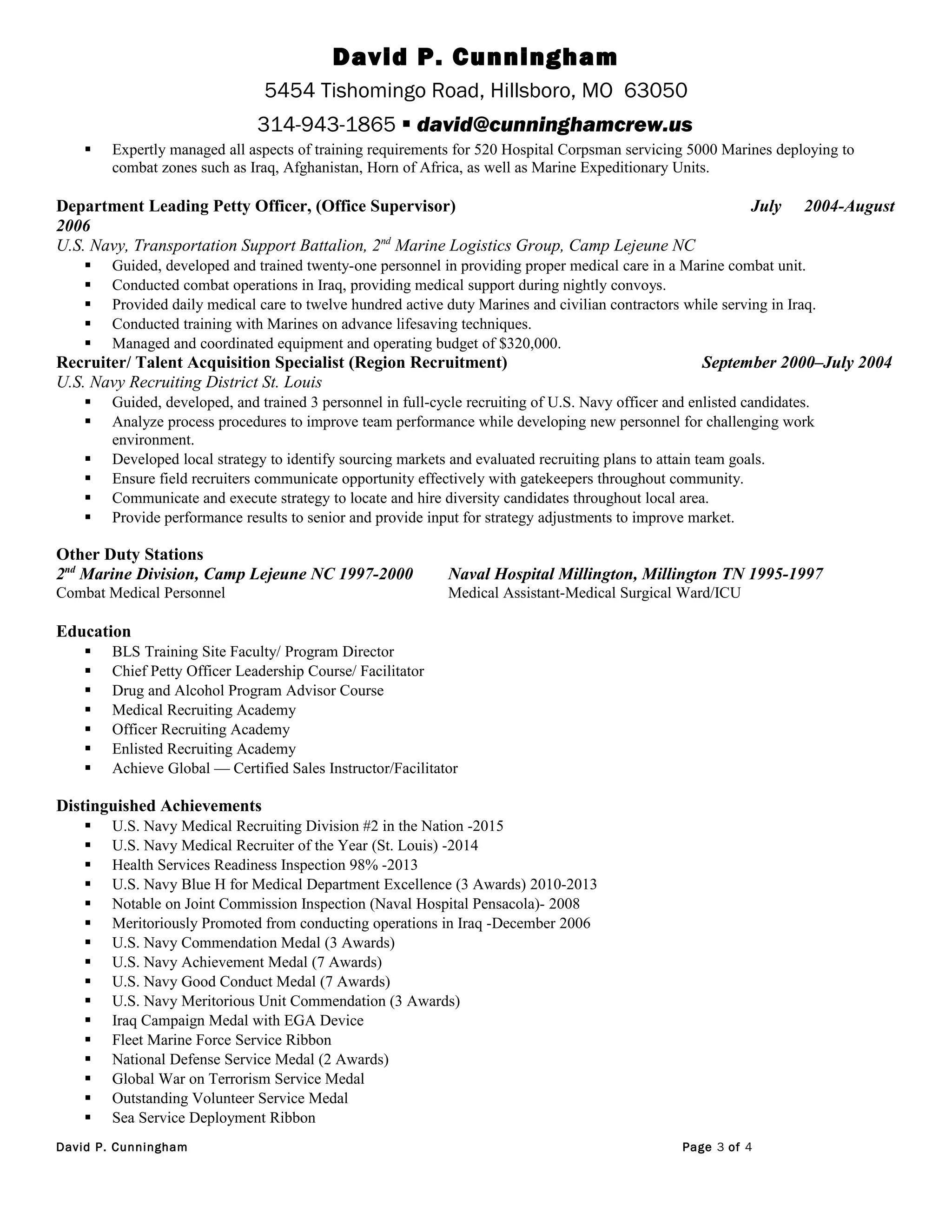 David Cunningham Linkedin Resume Pdf