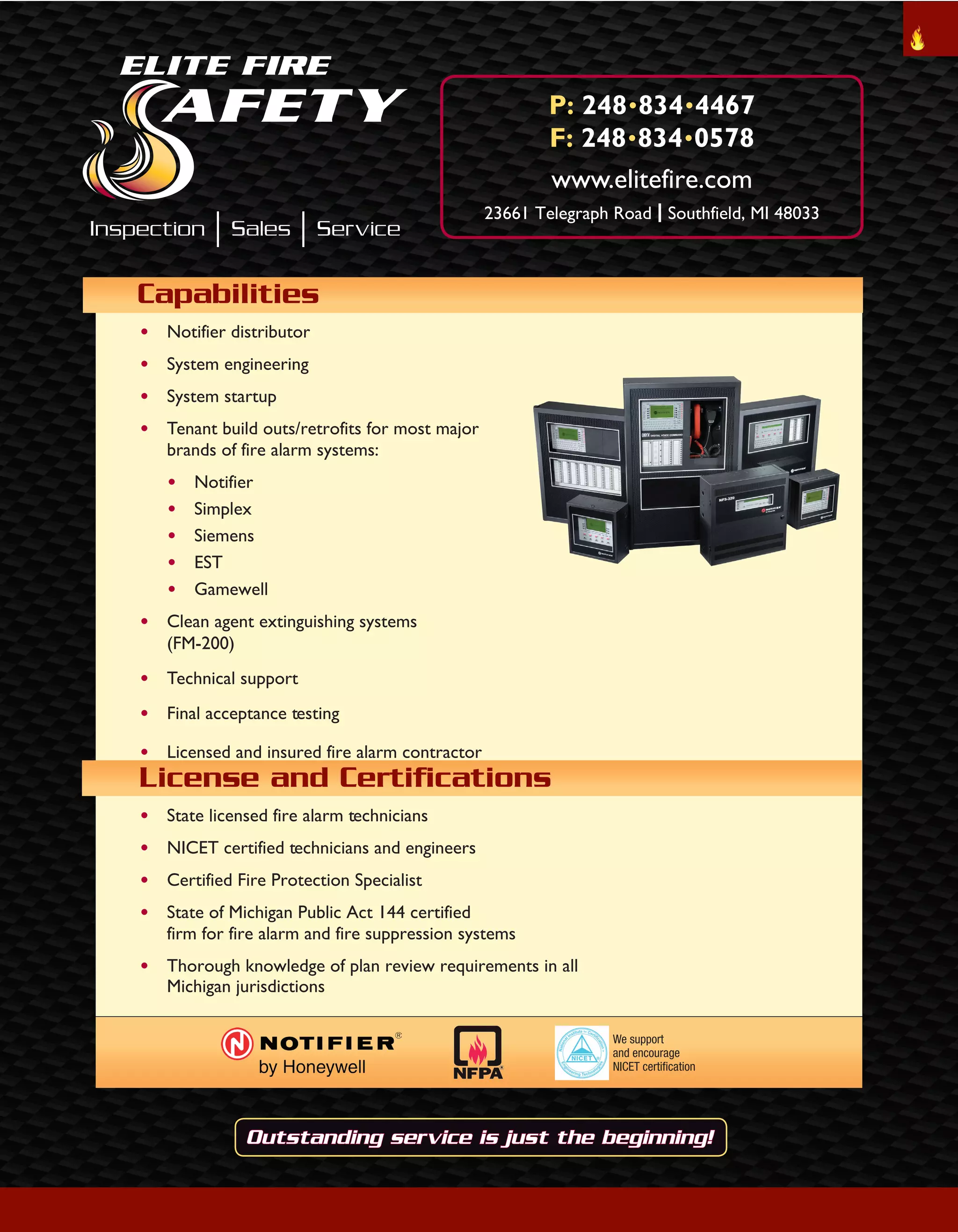 Elite Fire Safety - Job Capabilites | PDF