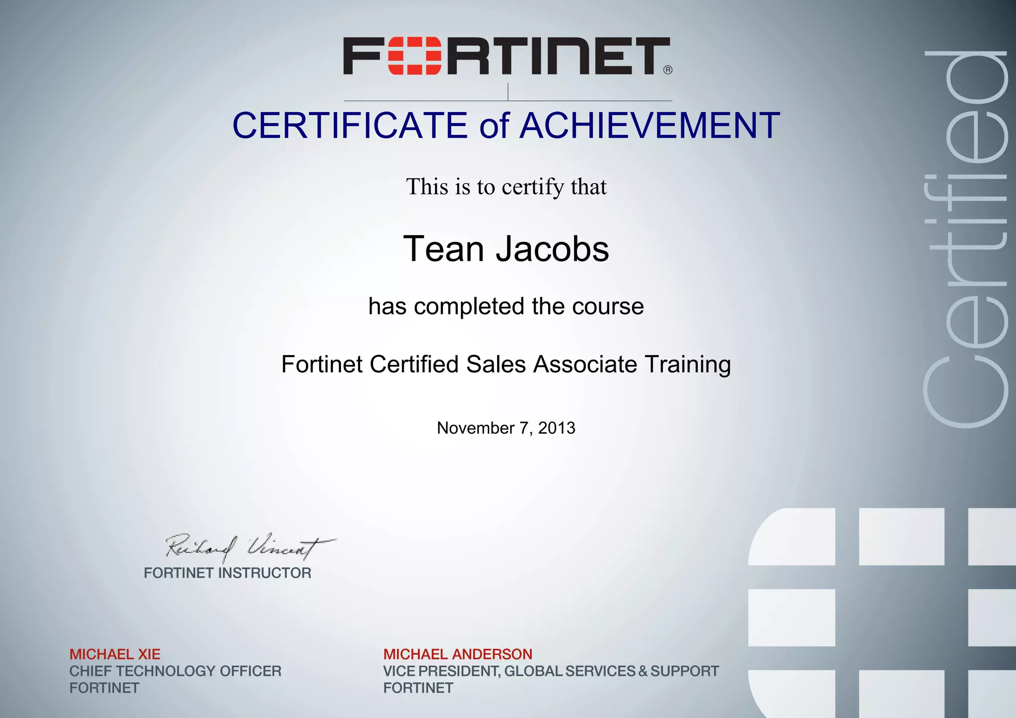 FCSA - Fortinet Certified Sales Associate | PPT