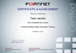 FCSA - Fortinet Certified Sales Associate | PPT