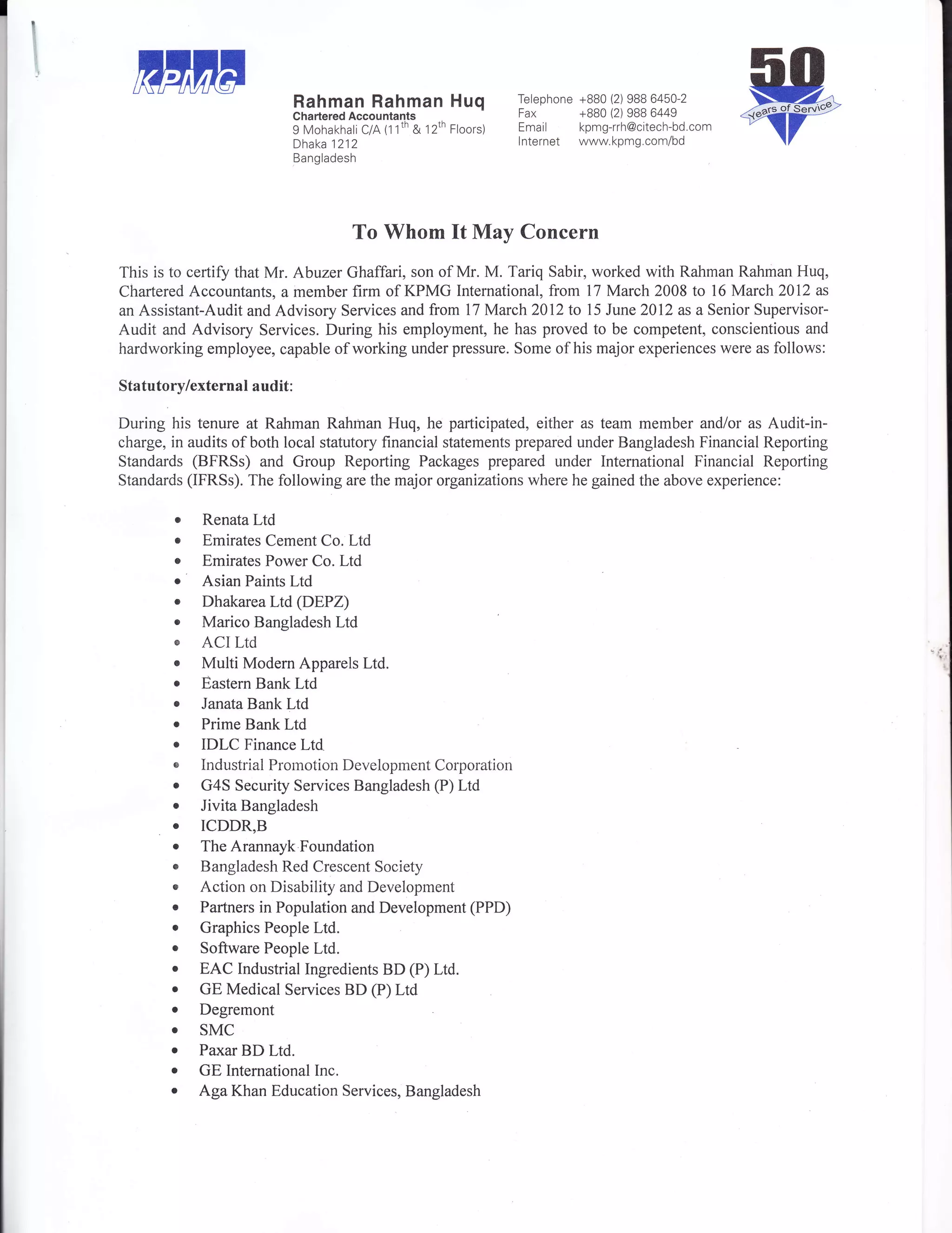 KPMG experience | PDF