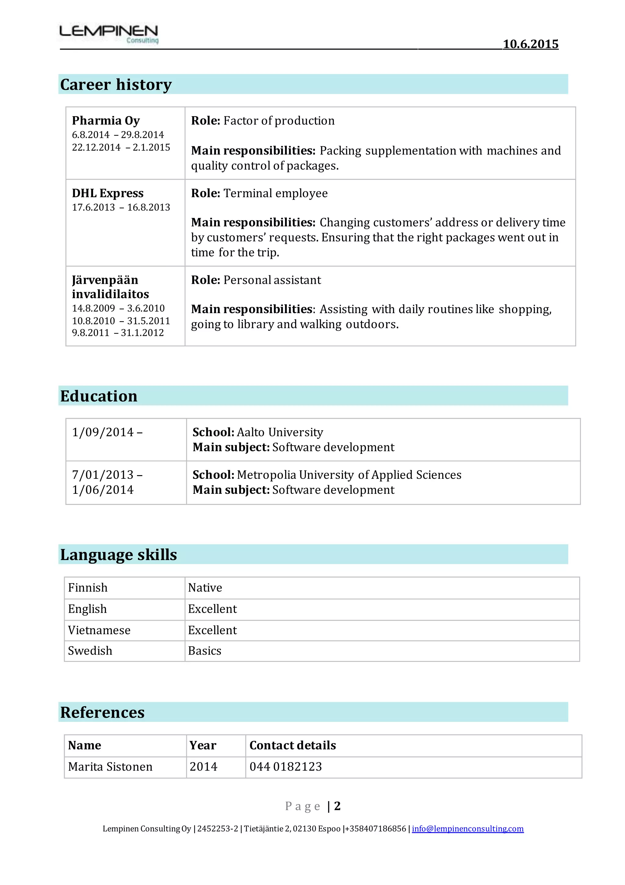 CV - Hai Phan | DOCX | Programming Languages | Computing