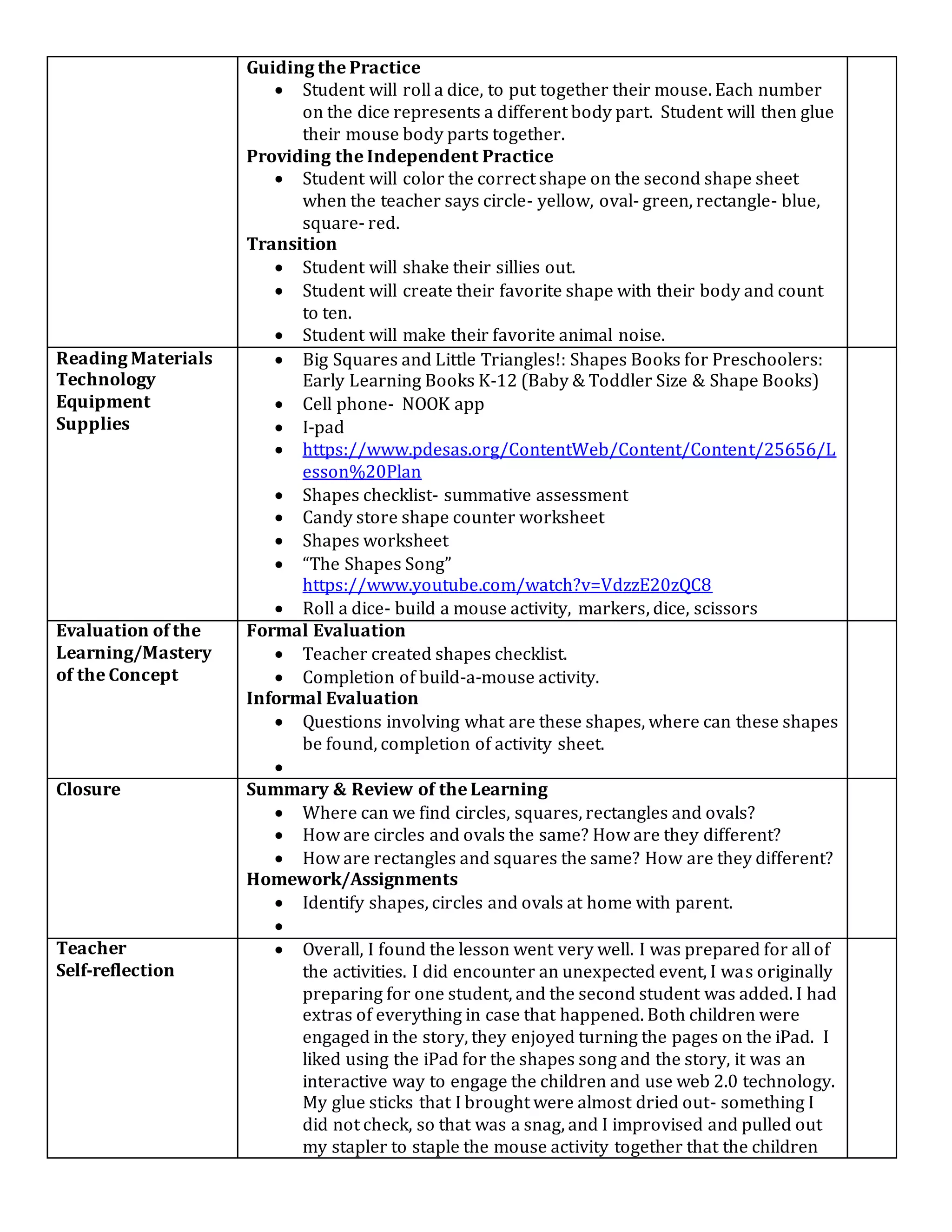 cdc lesson plan floor time 240 | DOCX