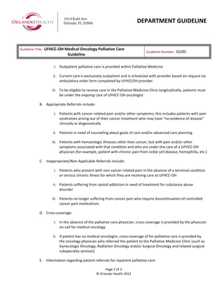 Pallative Care Guideline | PDF