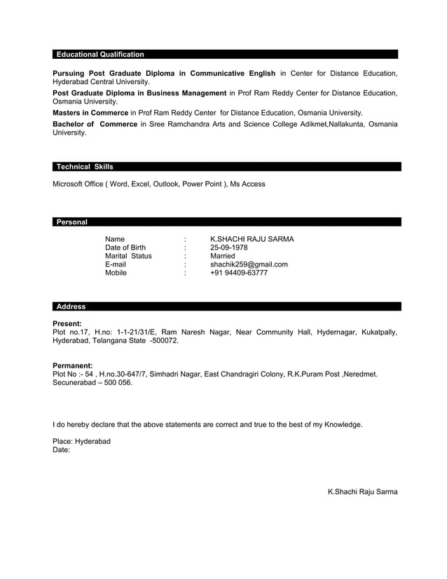 shachi raju RESUME | PDF