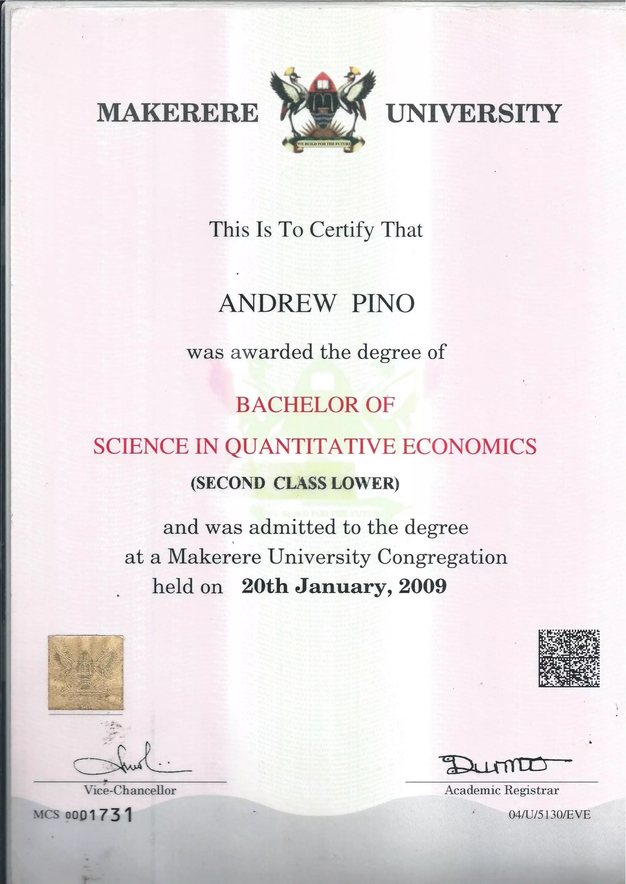 degree certificate | PDF