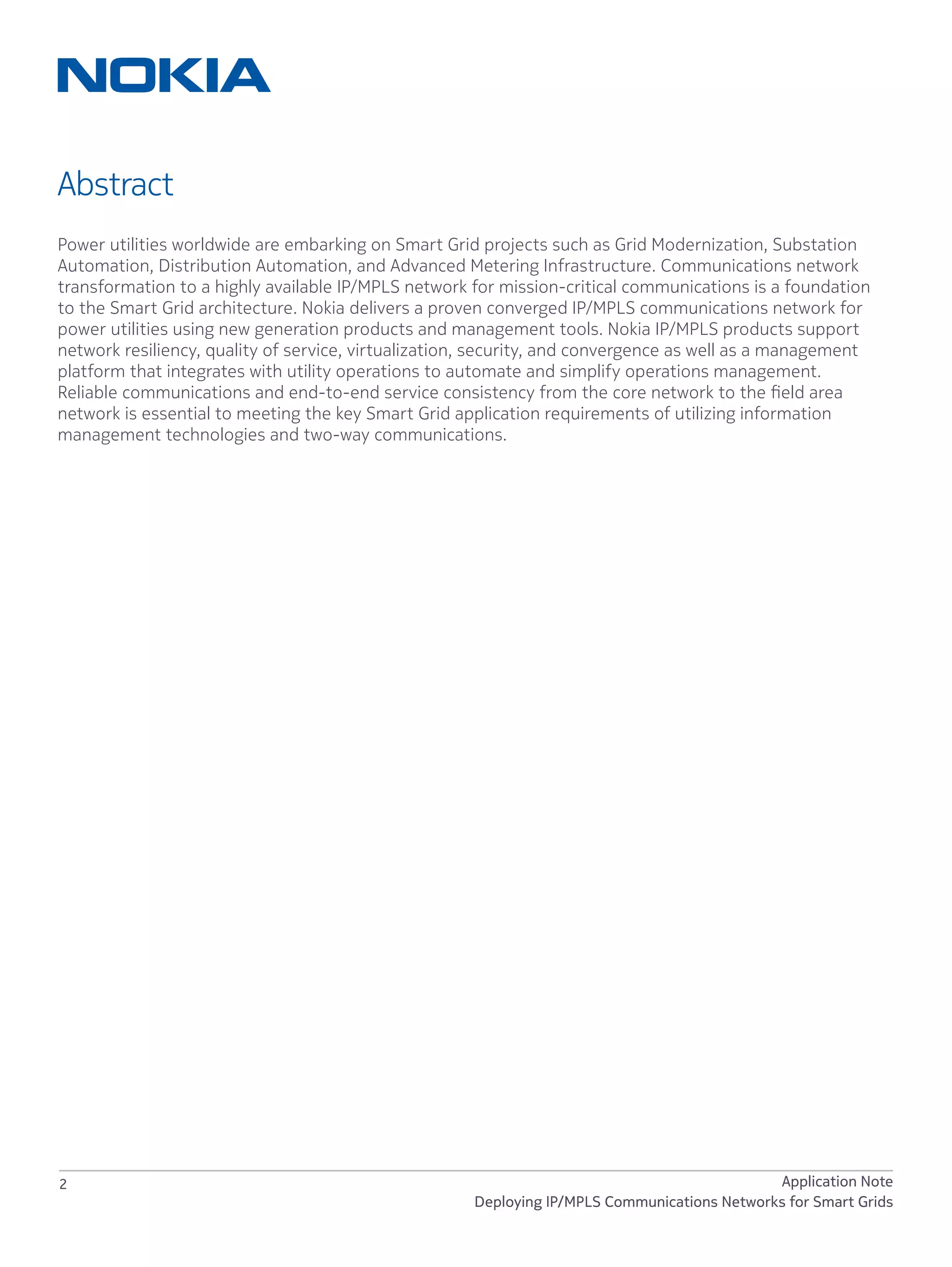 Nokia_IP-MPLS_SmartGrid_Application_Note_EN | PDF
