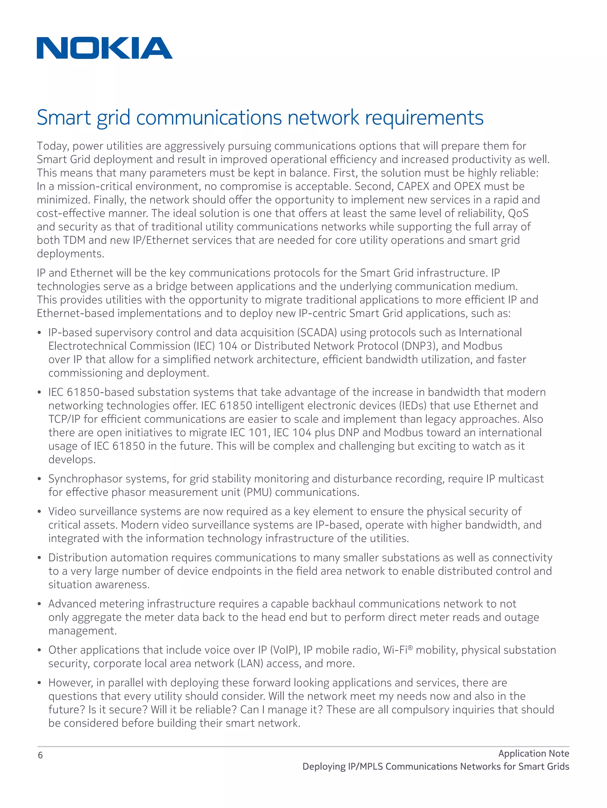 Nokia_IP-MPLS_SmartGrid_Application_Note_EN | PDF