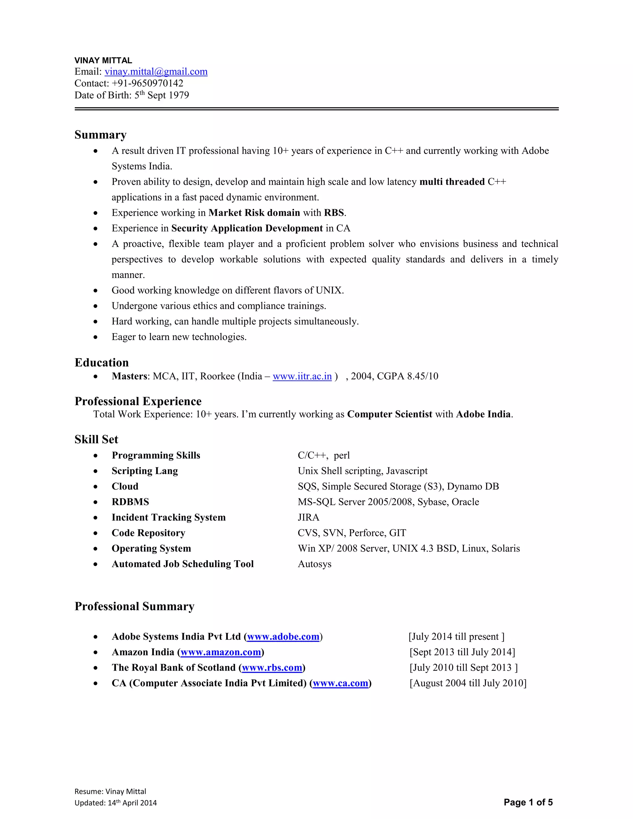 vinay-mittal-new | PDF