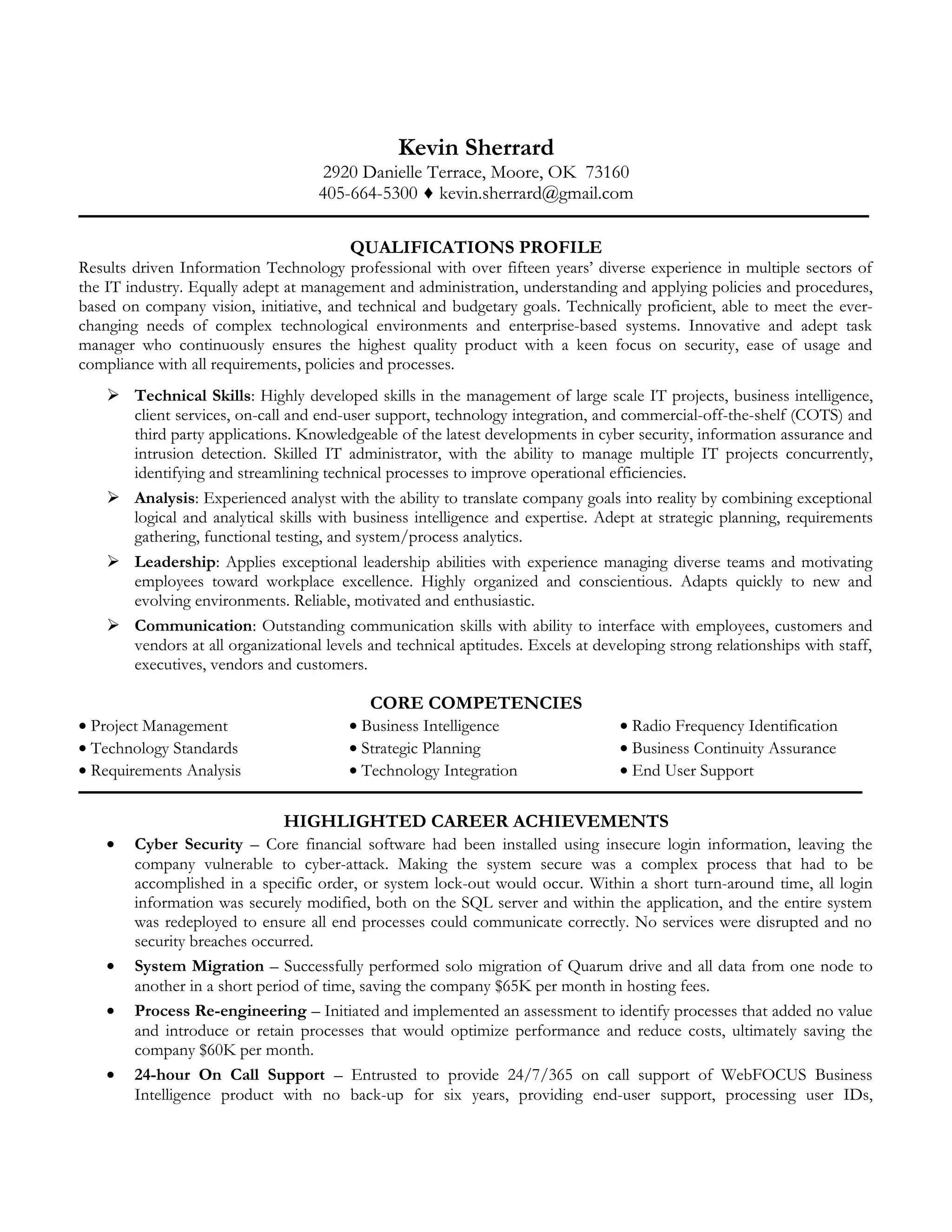 Kevin Sherrard resume | DOC