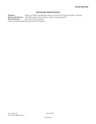 Kevin Sherrard resume | DOC