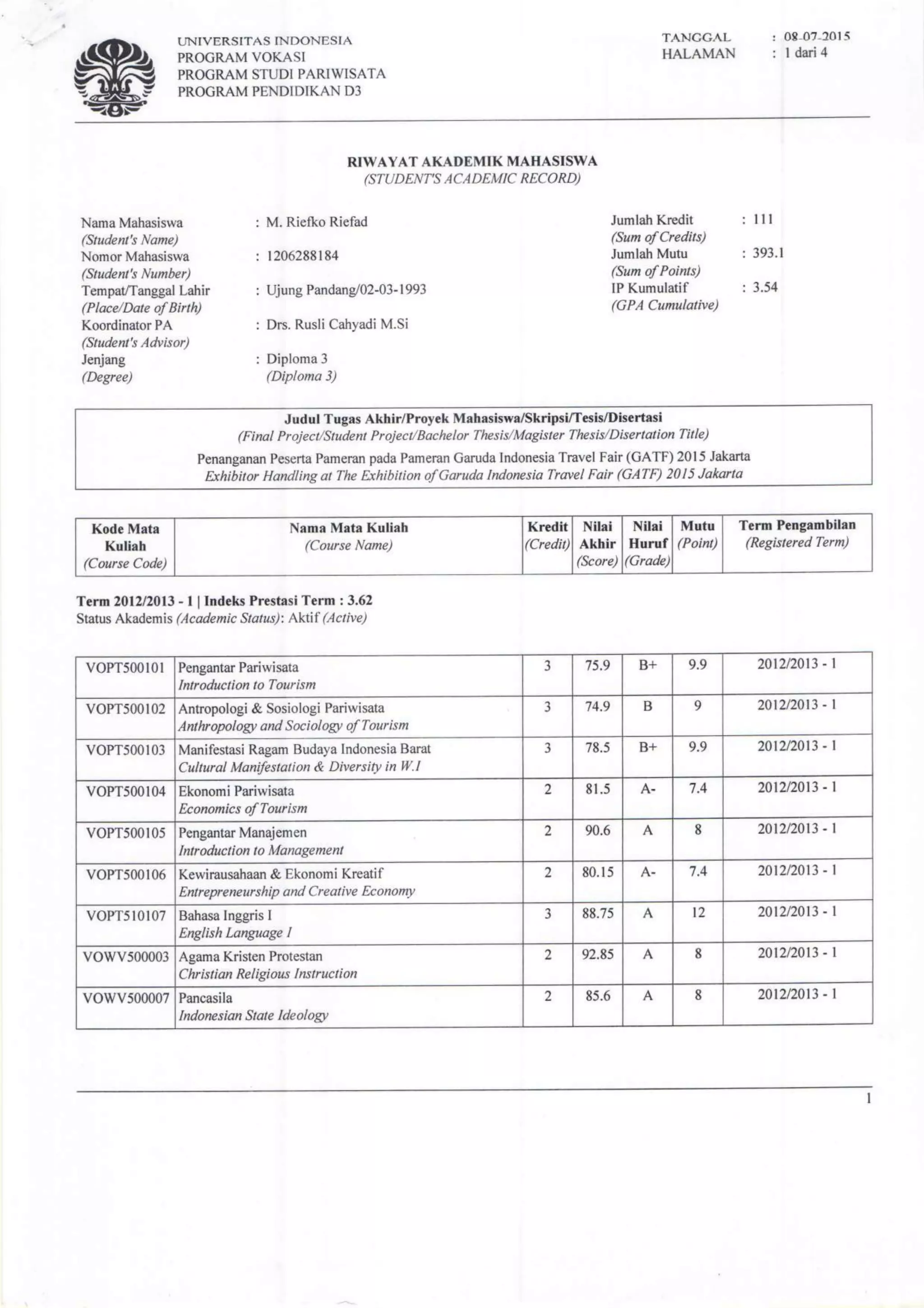 Transcript of Final Score | PDF