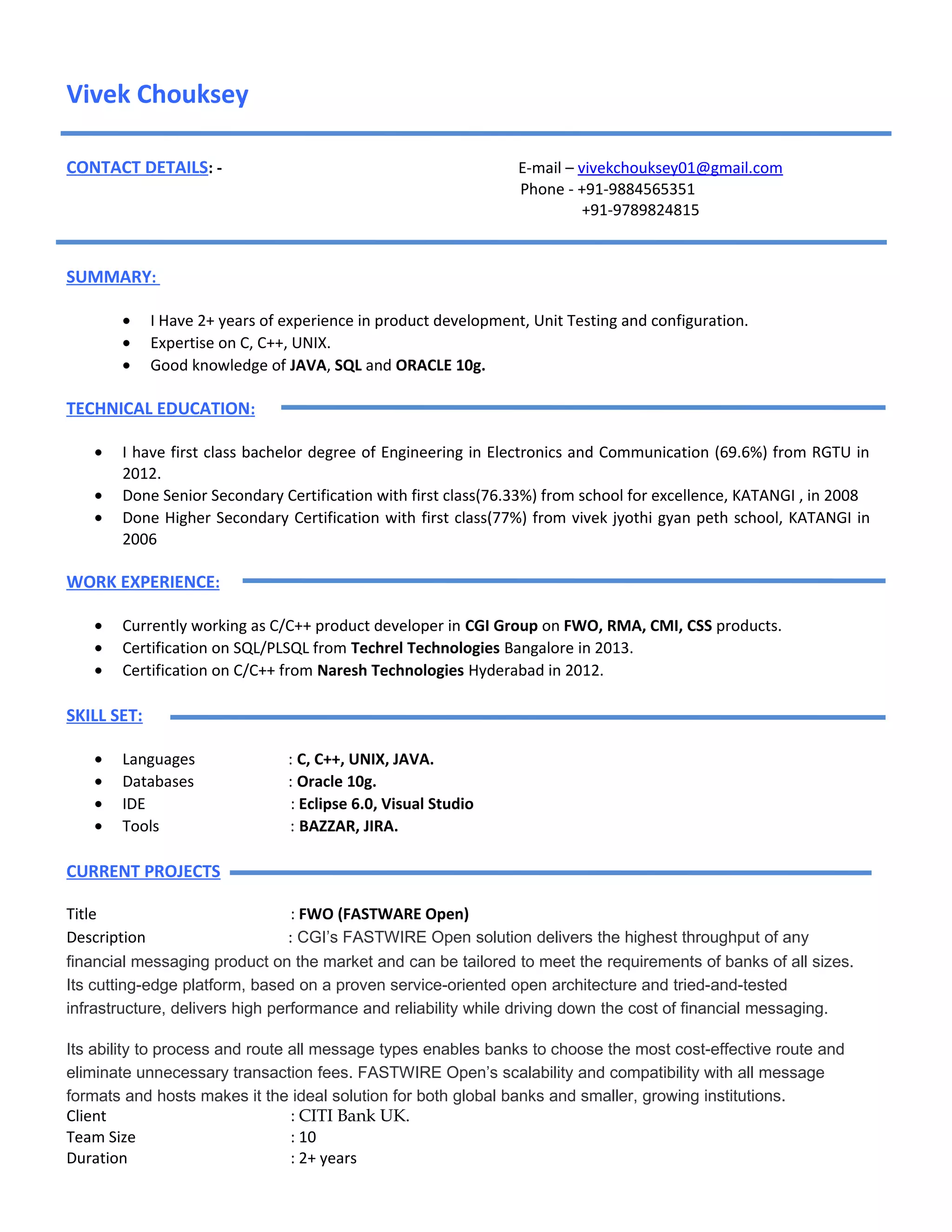 Vivek_Resume | DOC | Web Development | Internet