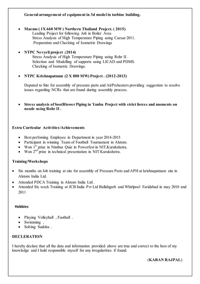 karan Rajpal cv -Latest | PDF | Sports
