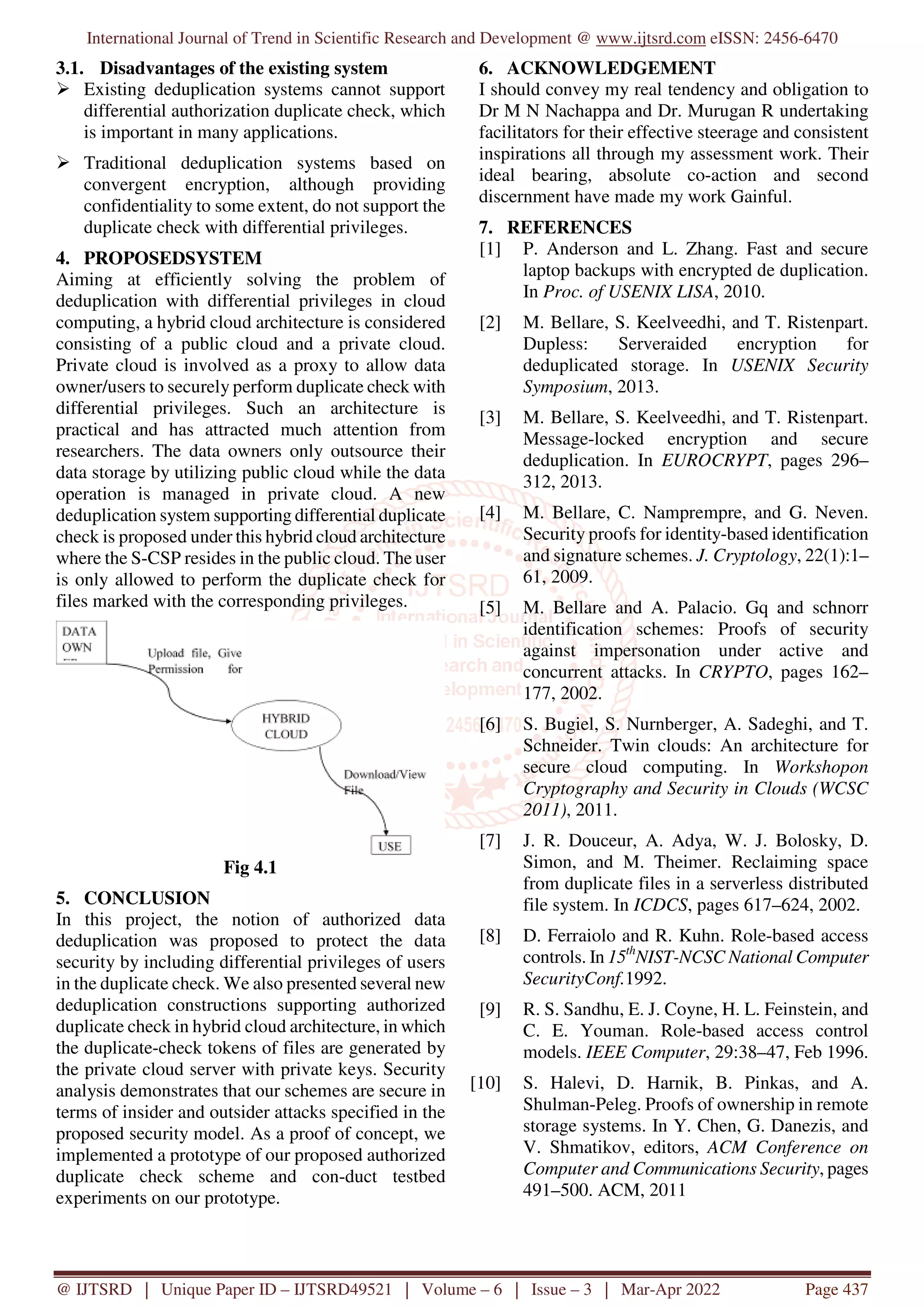 Hybrid Cloud Approach With Security And Data Deduplication Pdf