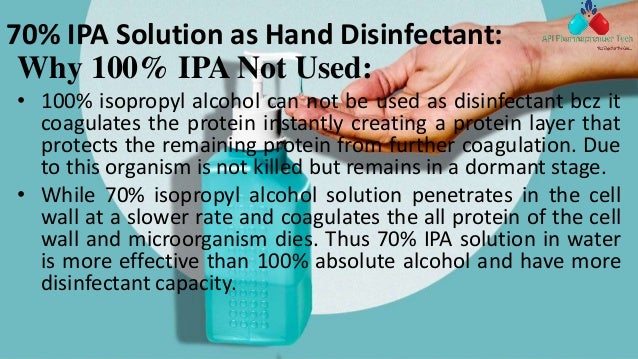 70% IPA Solution As Most Used Hand Disinfectant In Pharmaceuticals | PPTX