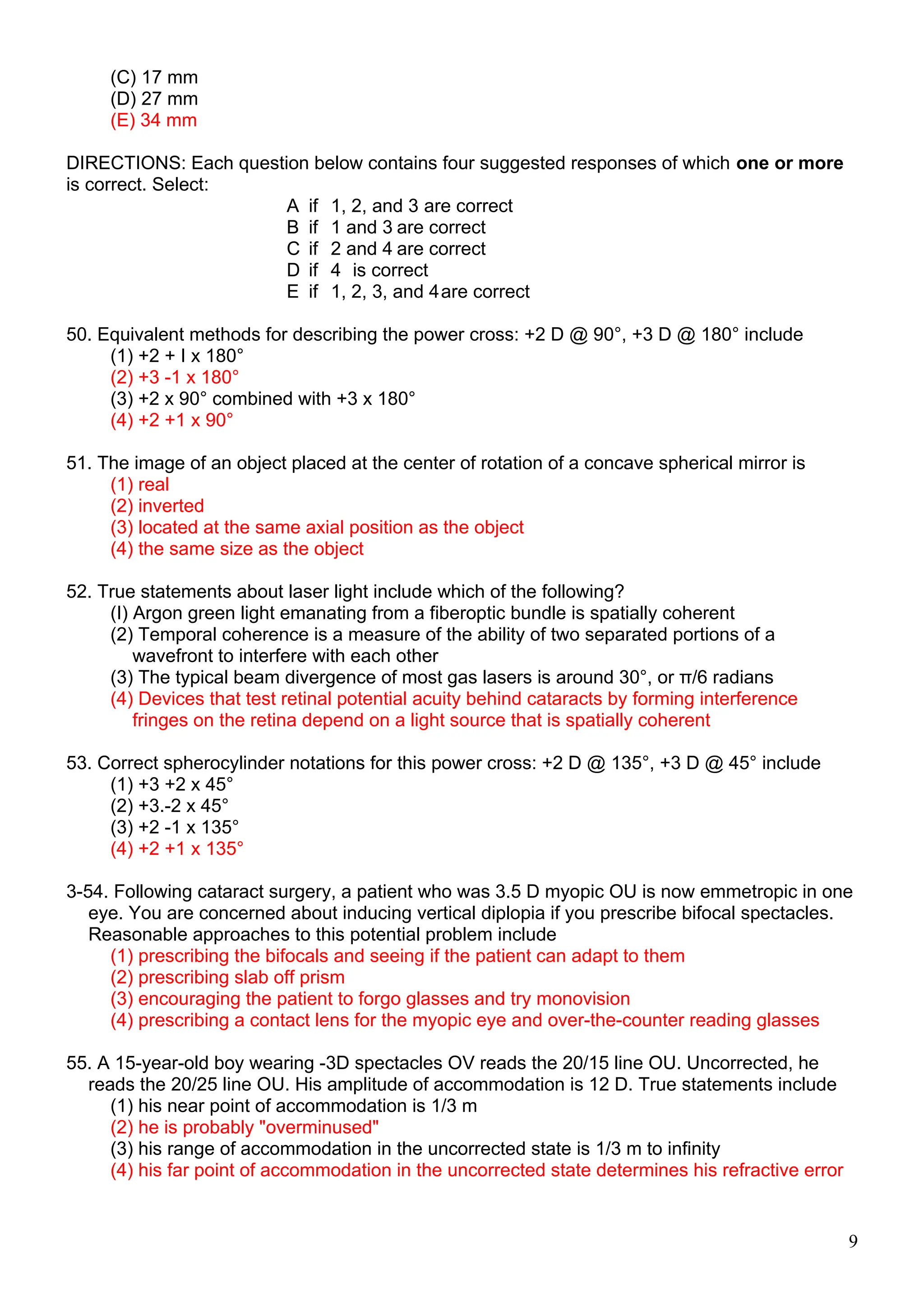 70 Multiple Choice Questions (MCQS) - optics and refraction.doc