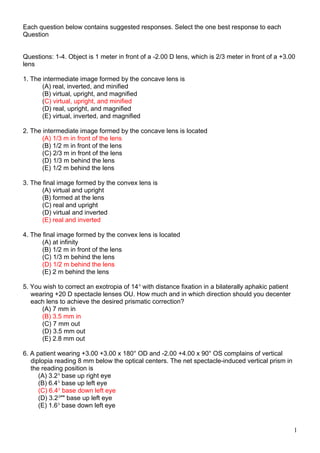 70 Multiple Choice Questions (MCQS) - optics and refraction.doc