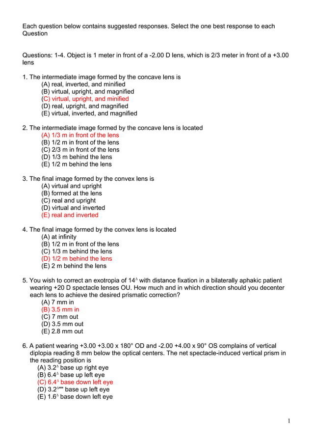 70 Multiple Choice Questions (MCQS) - optics and refraction.doc