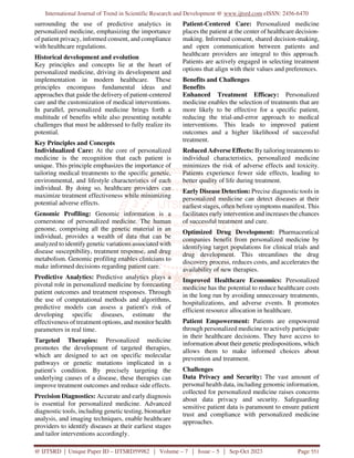 Personalized Medicine and Predictive Analytics A Review of Computational Methods | PDF