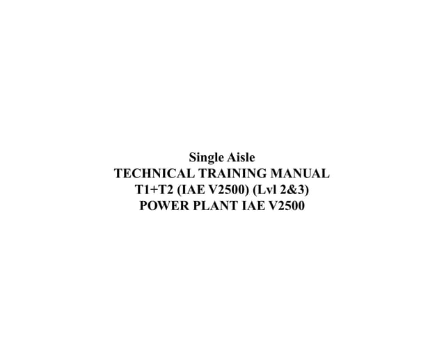 70 POWER PLANT IAE V2500 technical training | PPT