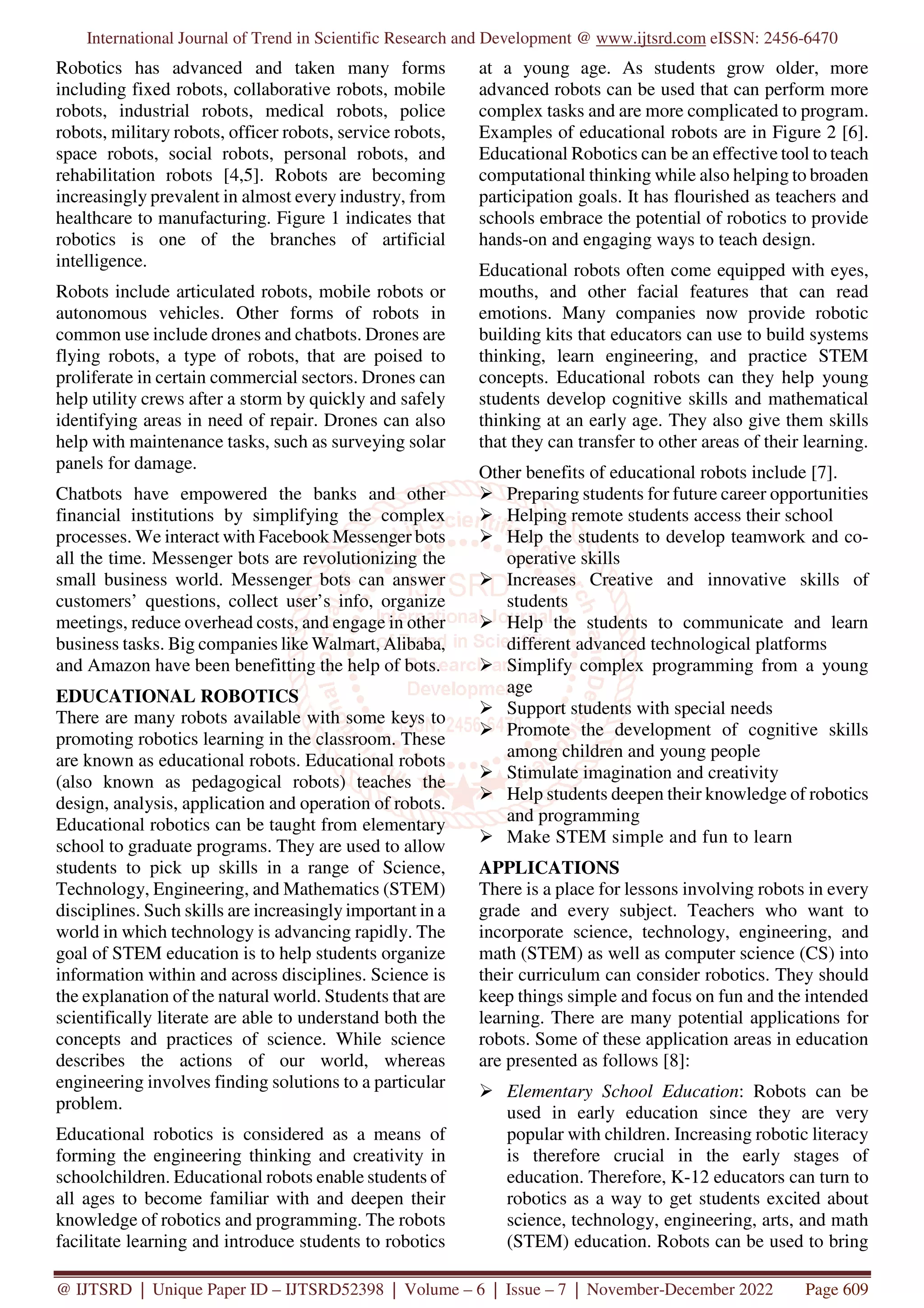 Robotics in Education | PDF