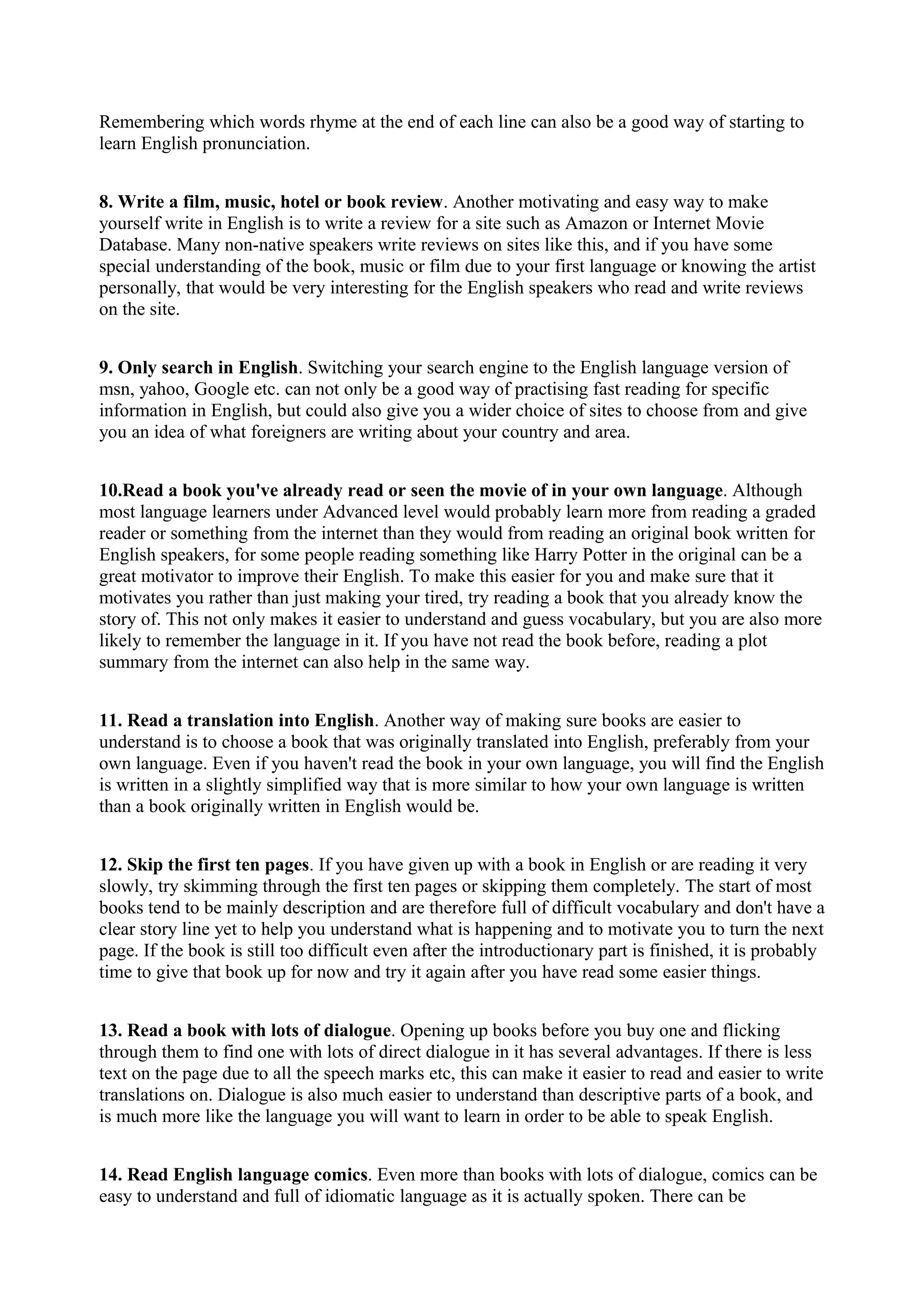 70 ways to improve your english | PDF