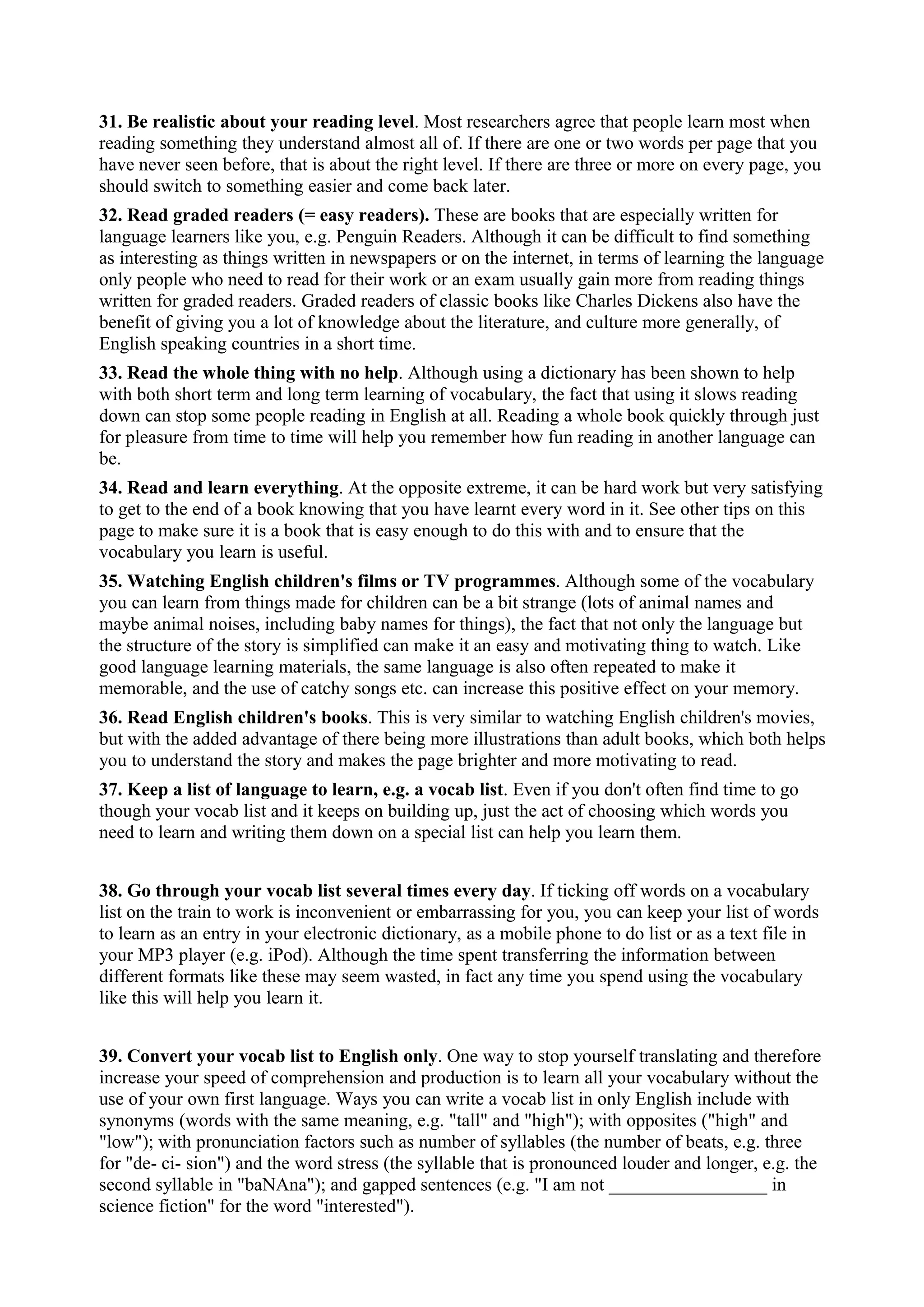 70 ways to improve your english | PDF