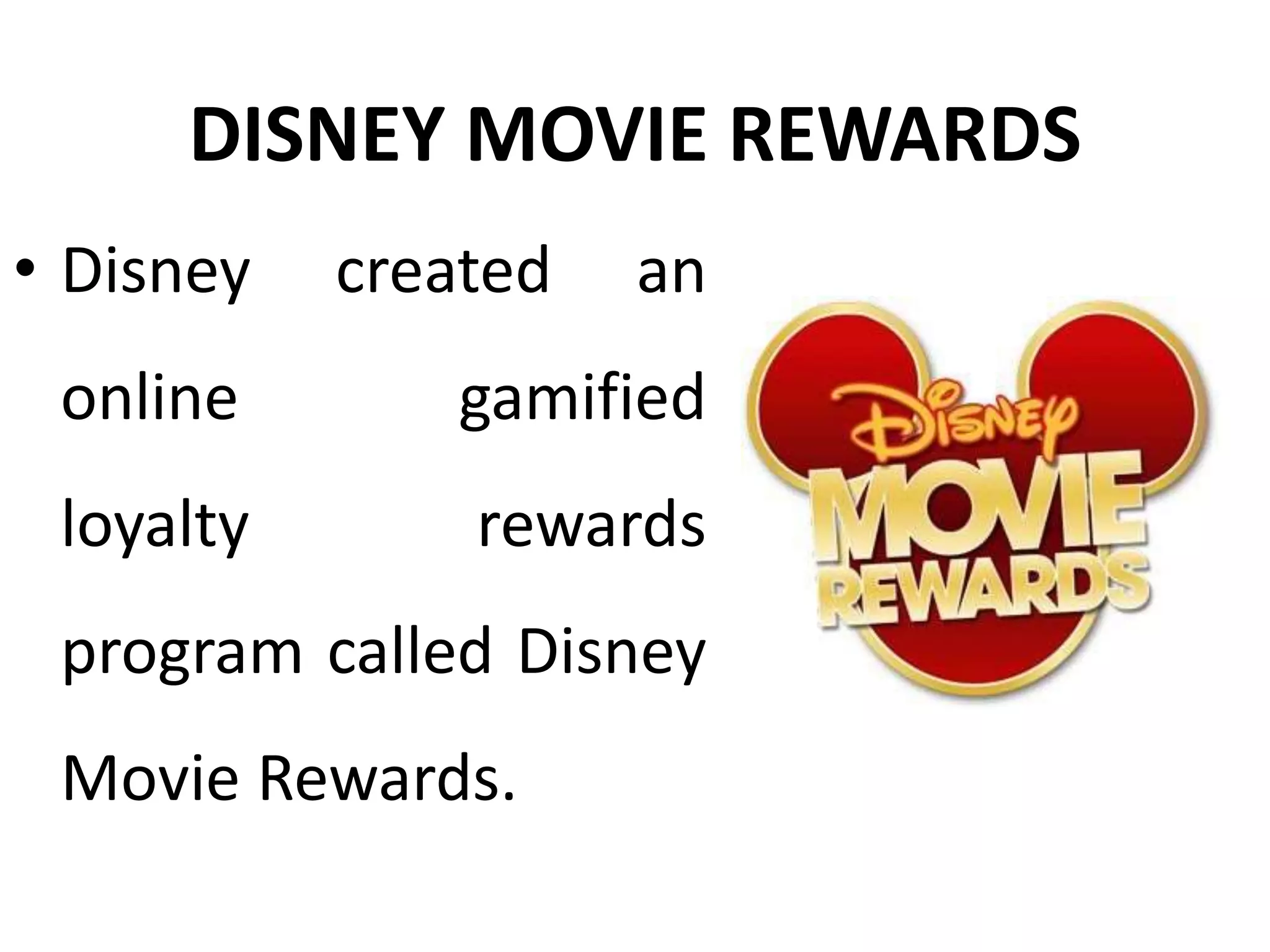Disney movie rewards - Gamification in customer engagement - Manu ...