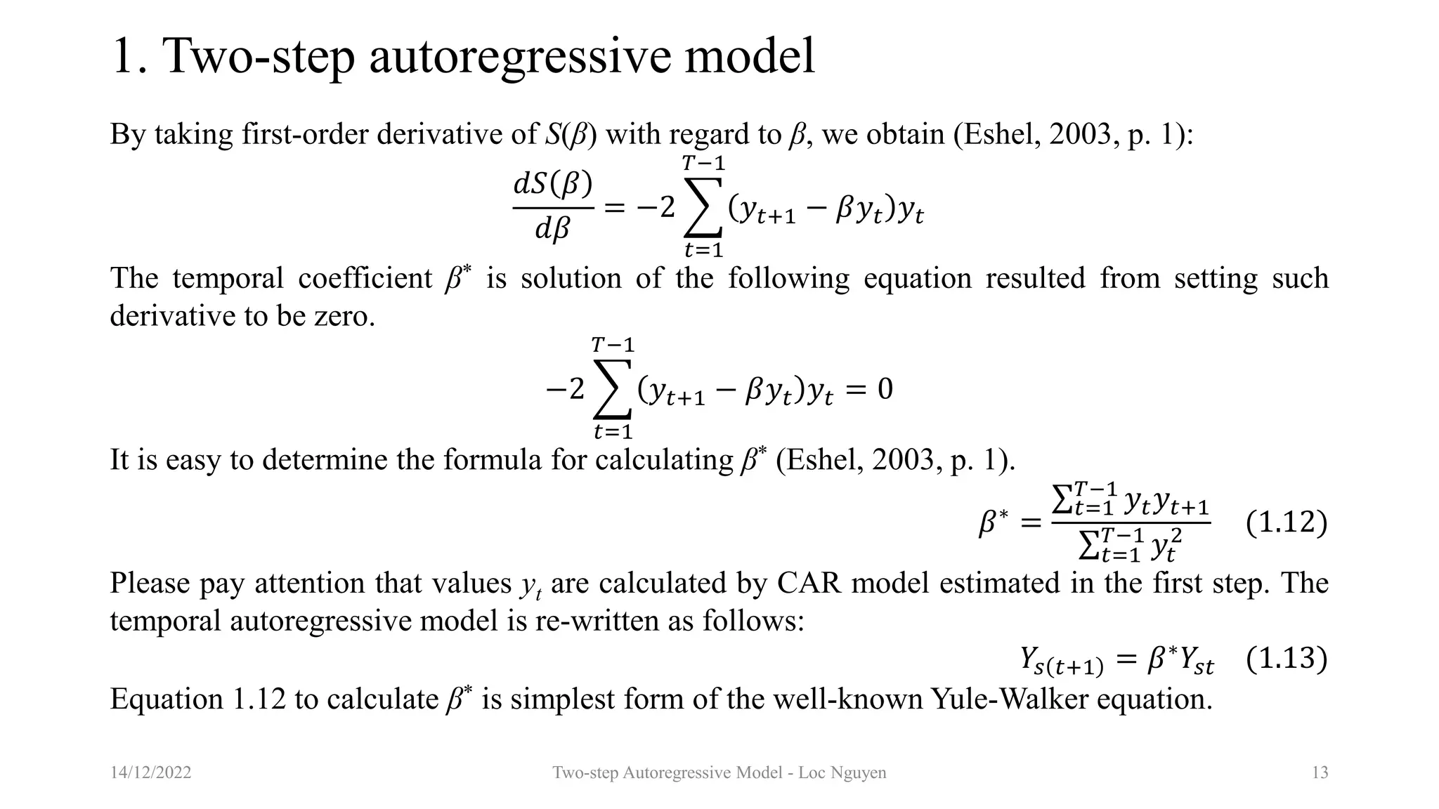 A Proposal of Two-step Autoregressive Model | PPT