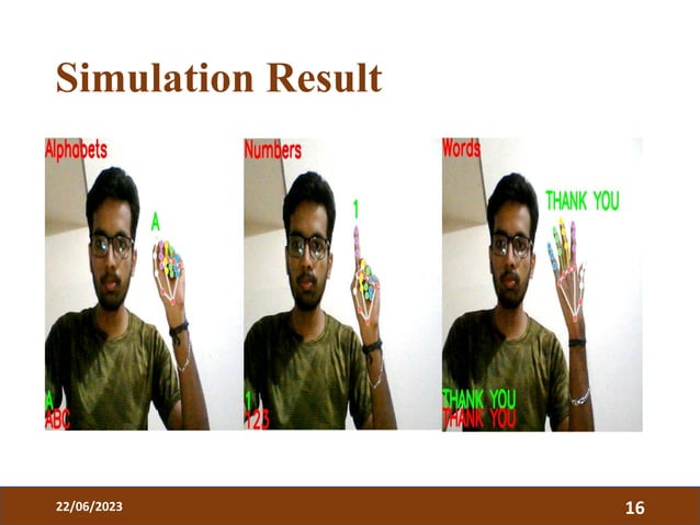 Real time conversion of sign language to text and speech presentation | PDF