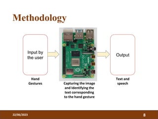 Real time conversion of sign language to text and speech presentation | PDF