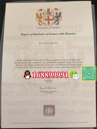 University of Chester degree offer diploma Transcript | PDF