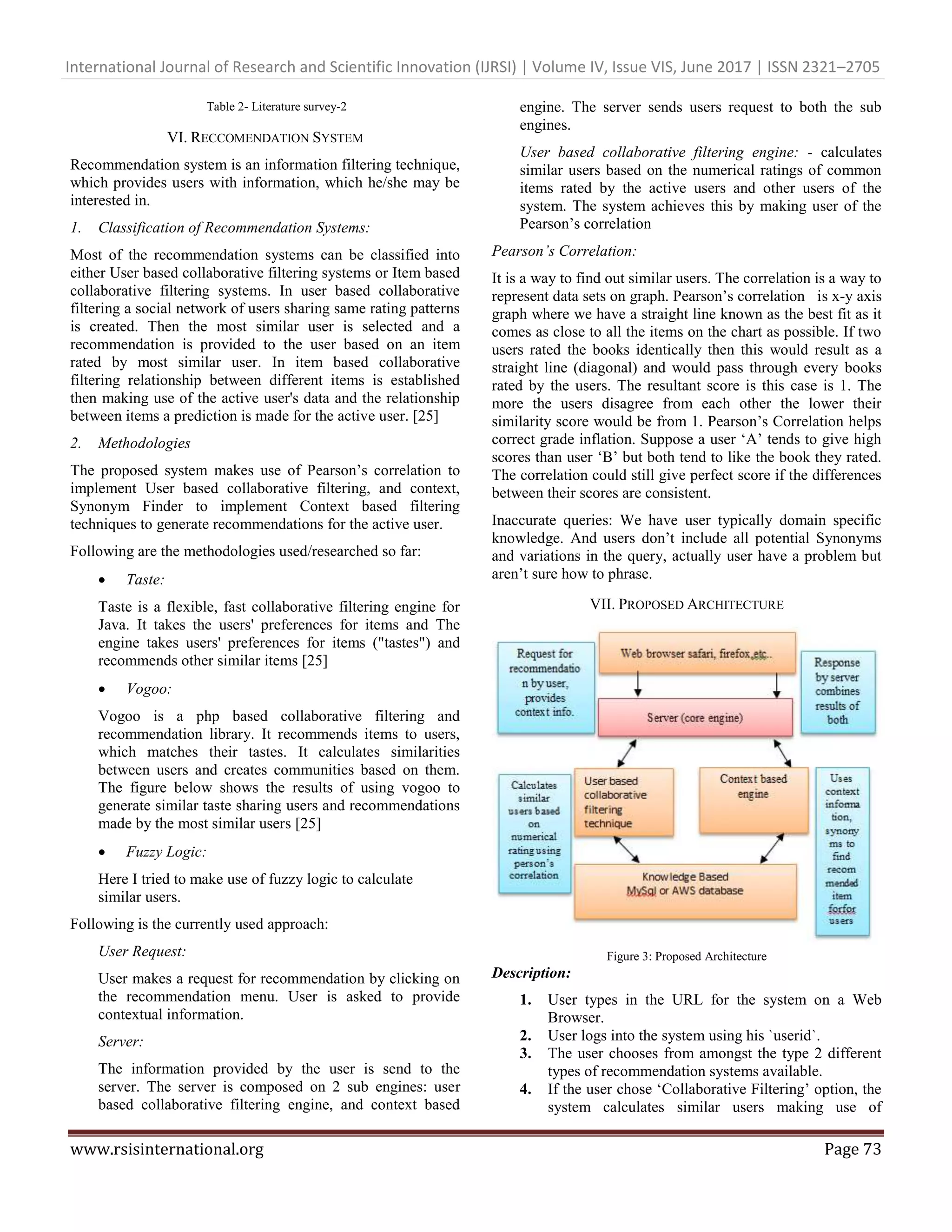 Fuzzy Logic Based Recommender System Pdf Operating Systems Computer Software And Applications