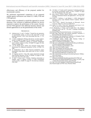 Fuzzy Logic Based Recommender System | PDF