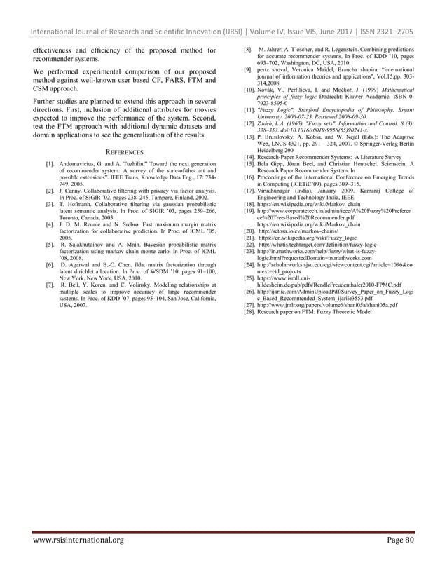 Fuzzy Logic Based Recommender System Pdf Operating Systems Computer Software And Applications