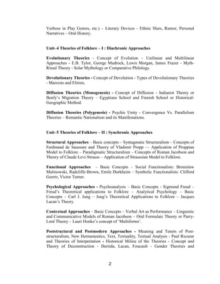 NTA UGC NET JRF - 71 folk literature-new updated syllabus | PDF