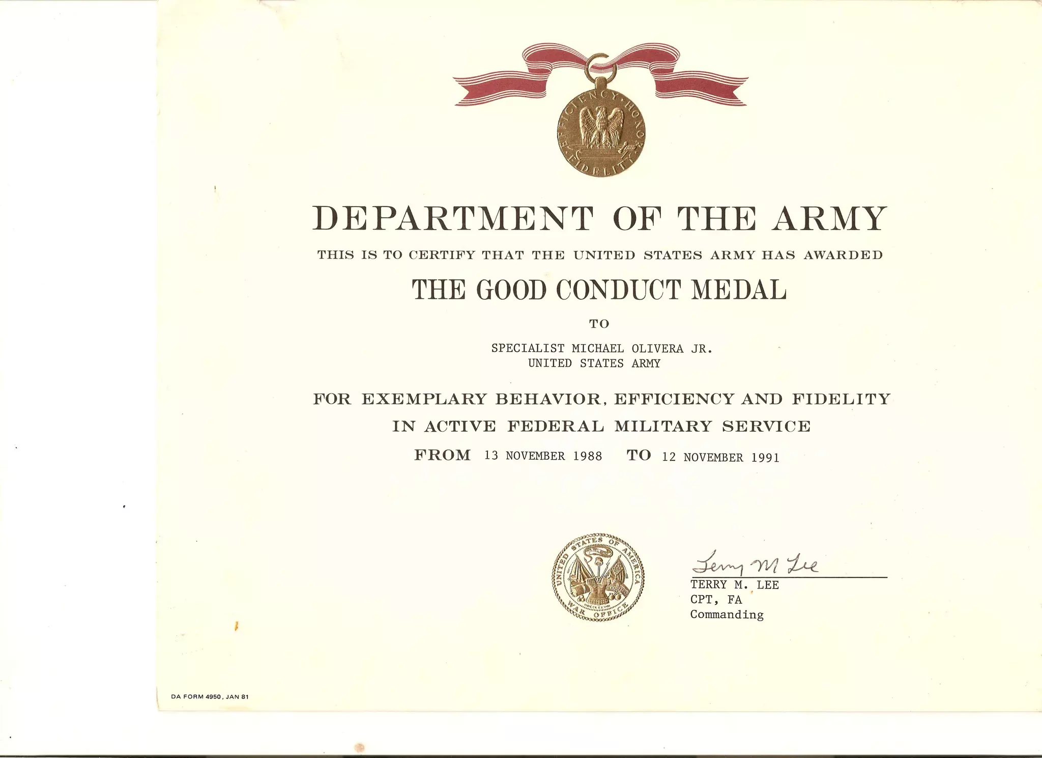 US Army Awards and Certificates | PDF
