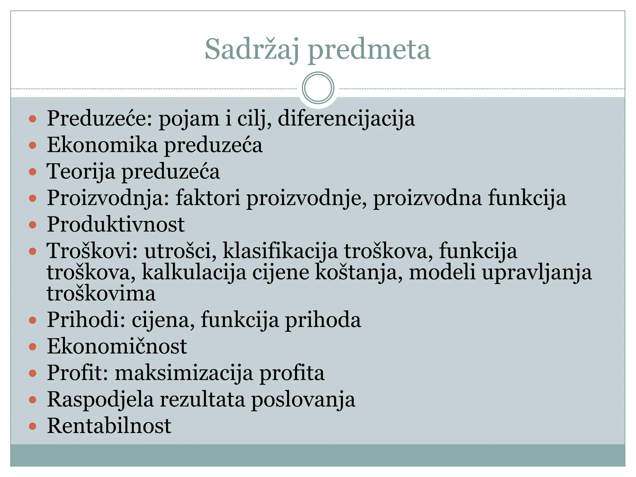 Ekonomika preduzeća 3 | PPT