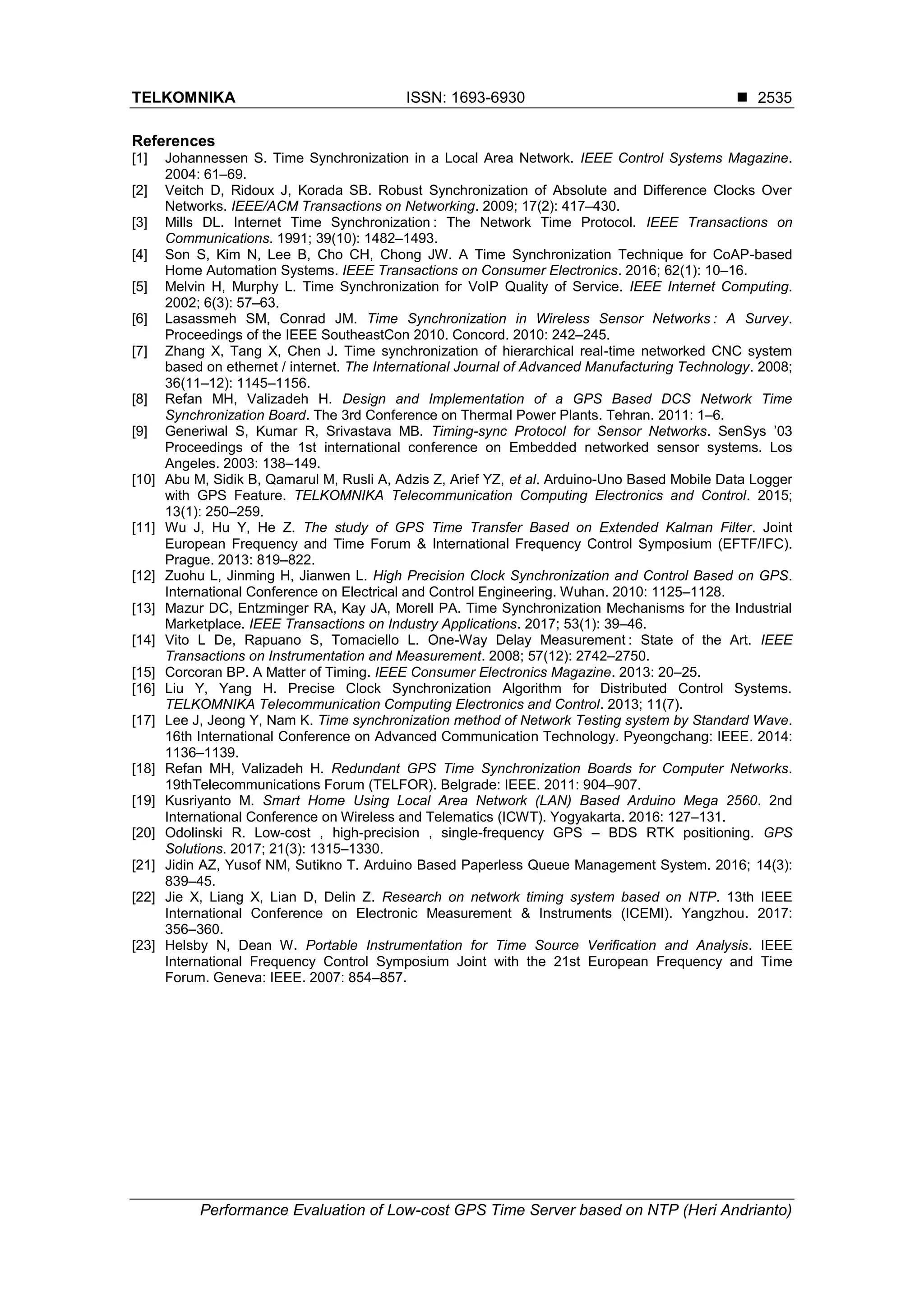 Performance Evaluation of Low-cost GPS Time Server based on NTP | PDF