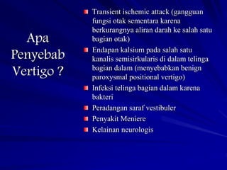 asuhan keperawatan pada vertigo | PPTX