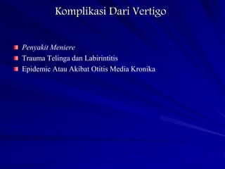 asuhan keperawatan pada vertigo | PPTX