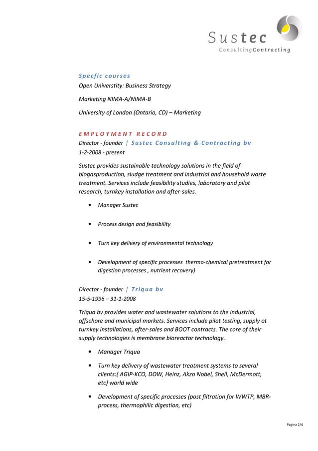 7 10 2009 Cv Lex Van Dijk | PDF