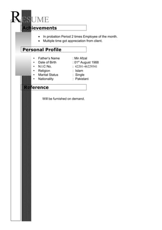Majid Khan Resume | DOC